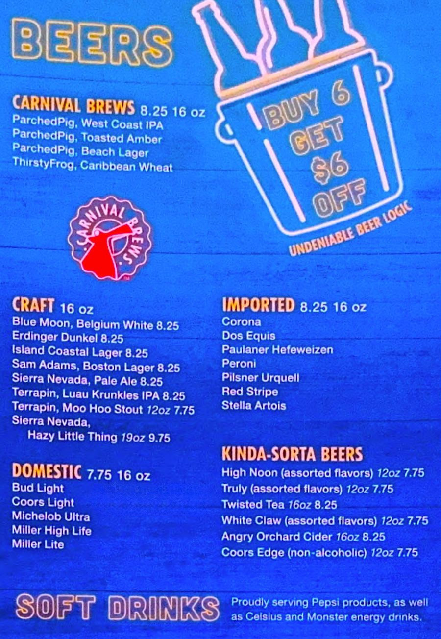 Carnival Drinks Menu And Prices Revealed! - CruiseOverload