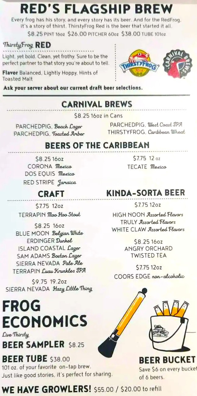 Carnival Drinks Menu And Prices Revealed! - CruiseOverload
