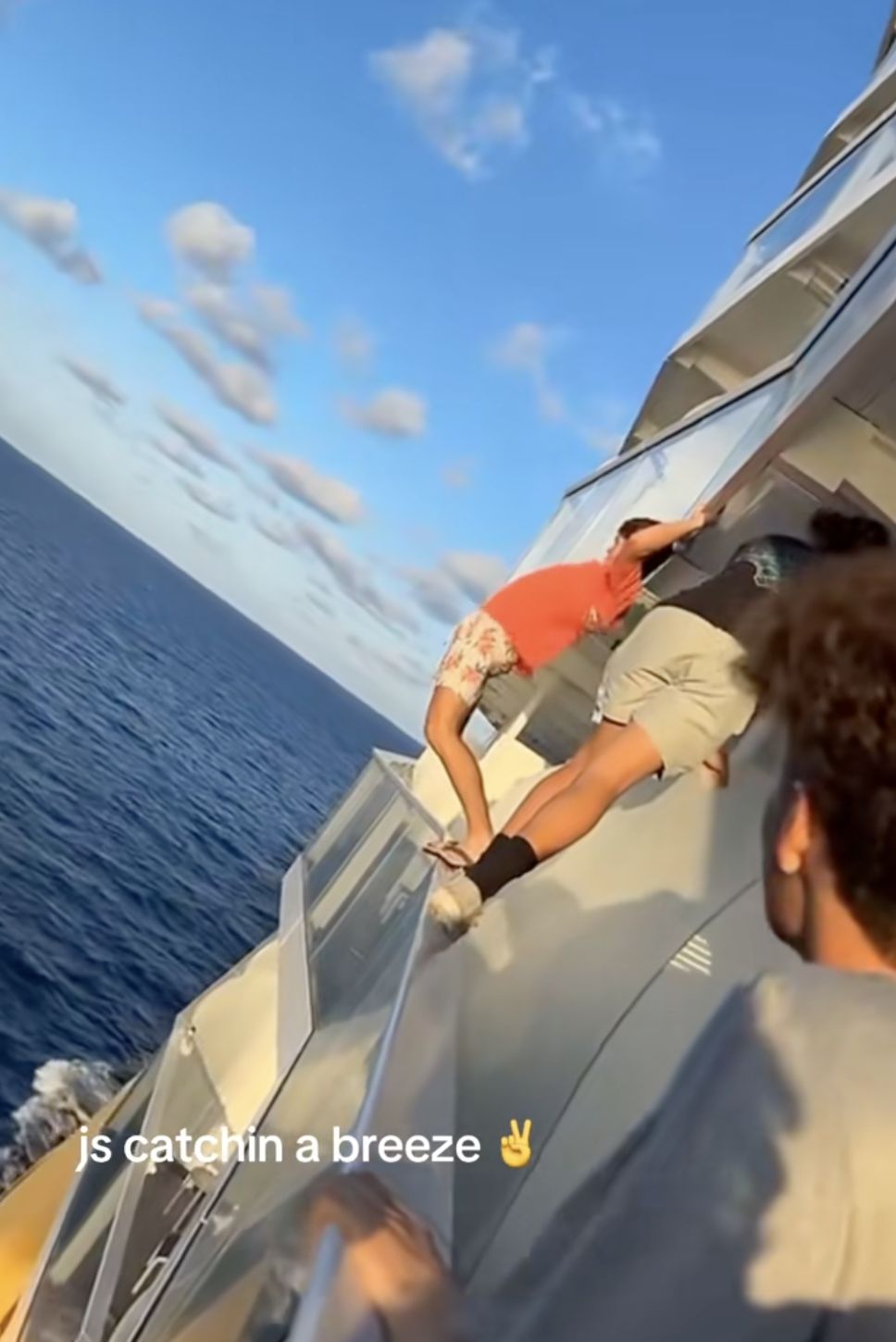 Teens Caught Climbing Between Balconies on Cruise Ship Sparks Outrage ...